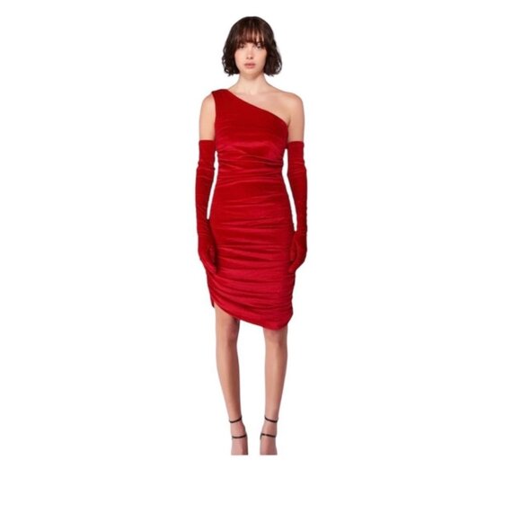 Miscreants | Dresses | Revolve Miscreants London One Shoulder Velvet ...